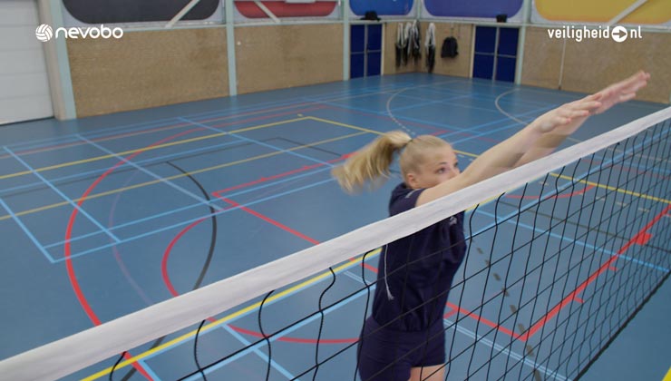 Rempas-blok met landing op één been - 2 x 10 herhalingen - VolleyVeilig